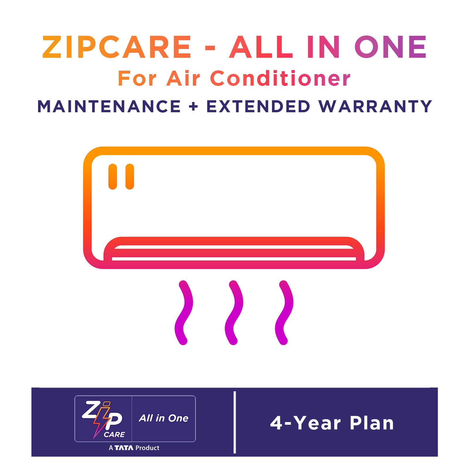 Buy ZipCare All in One for Air Conditioners (Rs. 50000 - Rs. 70000) - 4 Years online at best ...